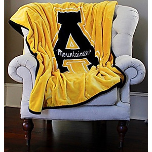 Dormitory 101 Appalachian State University Premium Quality Plush Fleece Blanket - X Large 60"X80". Fits Queen or Twin XL Bedding. Great