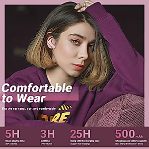 ACEFAST Wireless Earbuds, Bluetooth Headphones with ENC Noise Canceling Translucent Earphones, HiFi Dual Stereo Microphone Mini in-Ear Earbuds Touch Control with Charging Case and LED Digital Display