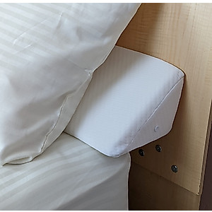 Insieme King Size Headboard Gap Filler (White). Long Bed Wedge Pillow for Covering Cracks Between Bed & Headboard or Wall with Pillow Support (76x8x6 inch)