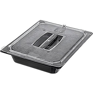 Carlisle FoodService Products 10230U07 StorPlus Half Size Polycarbonate Universal Handled Food Pan Lid, Clear