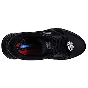 Skechers Men's Flex Advantage SR Black/Black Work Shoe 12 W US