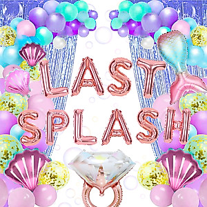 LaVenty 98 PCS Luxury Last Splash Balloons Mermaid Bachelorette Party Decorations Last Splash Bachelorette Party Decoration Mermaid Bridal Shower Party Supplies Last Splash Party Favors
