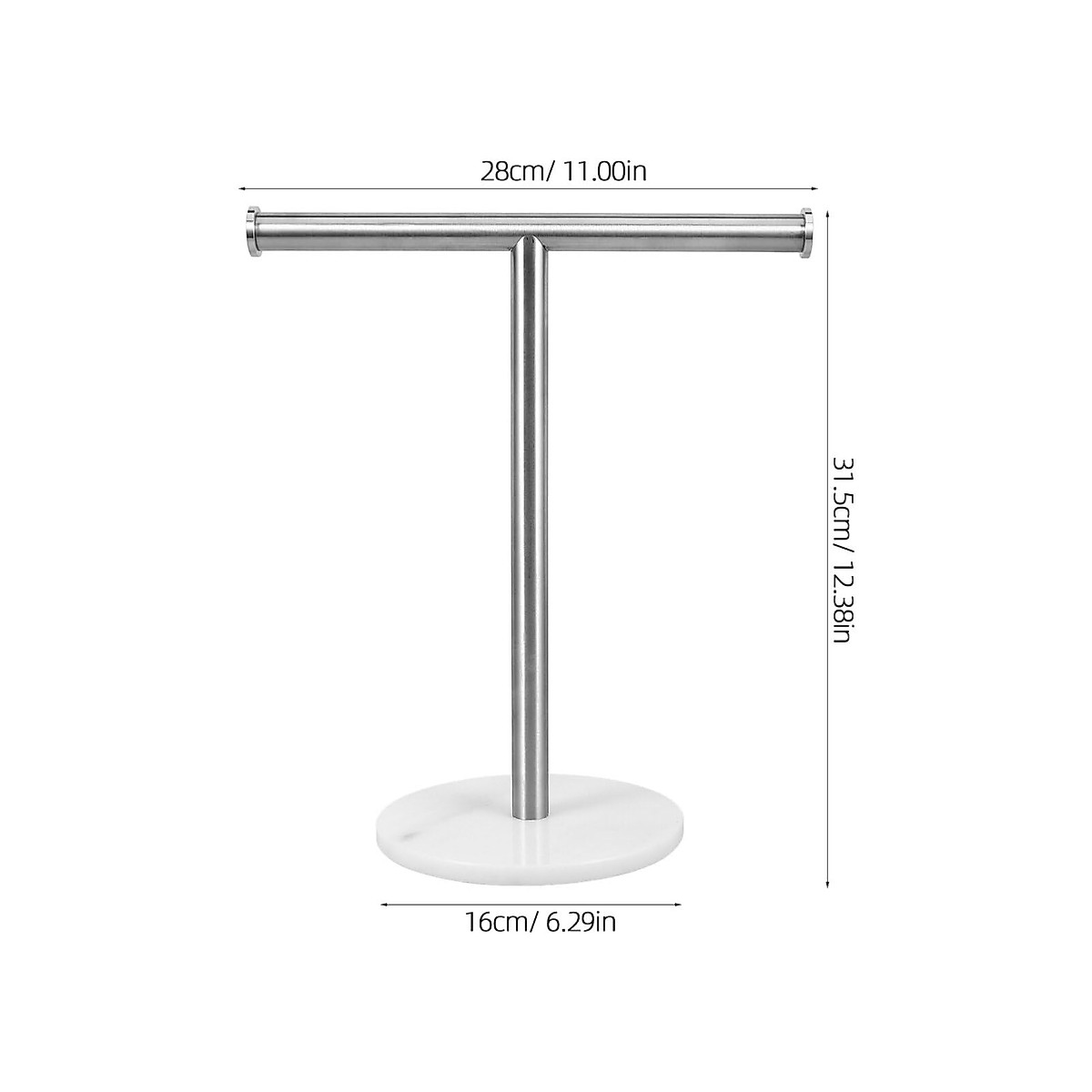 Ciieeo T-Shape Hand Towel Holder, Standing Towel Rack T-Shaped Towel Storage Stand Kitchen Countertop Towel Holder