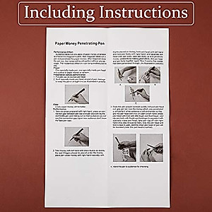 Sumind 6 Pieces Trick Pen Makers Pen Mystery Trick Pen Penetrating Pen Through Effect Trick Toy for Teens and Adults