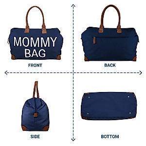Mommy Bag Diaper Bag Set | X-Large Capacity Tote Bag | 2 Supplemental Bags | Changing Pad | Quality Material | Thoughtful Gift Idea