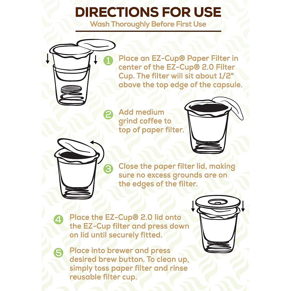 Perfect Pod EZ-Cup Paper Coffee Filters with Patented Lid for Single-Serve Coffee Brewers and Coffee Pods, Compatible with Keurig, 9-Pack (450 Filters)
