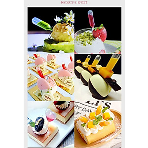 120Pcs 4ml Cupcake Pipettes, Dessert Pipettes Cupcake Strawberry Infuser Tubes Pipette Baking Shot Tubes for Liquor Strawberry Cupcake Injector Tube Shots for Alcohol Infused Tubes Mini Pipettes