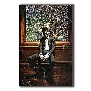 Kid Cudi Man On The Moon II The Legend of Mr. Rager Music Poster 12 x 18 inch Poster Print Frameless Art Gift 30.5 x 46 cm Matte Paper Surface