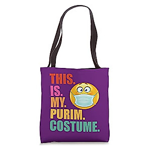 This is my Purim Costume funny Jewish Face Mask Tote Bag