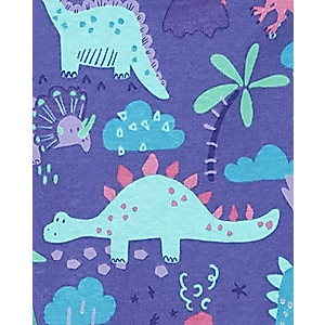 The Children's Place 2 Pack Baby Toddler Girls Snug Fit Cotton Mixed 2 Piece Pajama Sets, Unicorn Dino 2-Pack, 4T