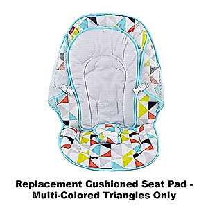 Replacement Part for Fisher-Price Deluxe Take Along Swing & Seat - DYH31 ~ Replacement Cushioned Seat Pad ~ Multi-Colored Triangles