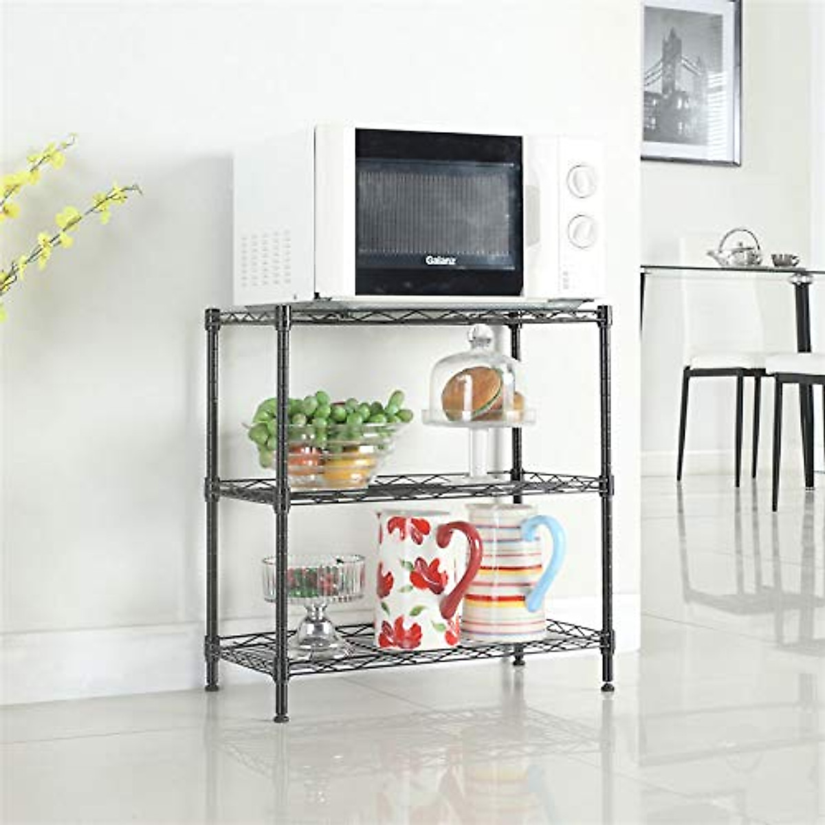 Henf Concise 3 Layers Carbon Steel & PP Storage Rack