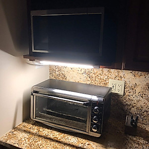 Maxxima 18 inch LED Under Cabinet Light - 900 Lumens Warm White 3000K, Undermount Strip Lighting for Kitchen, Closet, and Bedroom, On/Off Switch, Plug in, Energy Star Rated