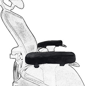 HiLeuYie Desk Chair Arm Pads - Ergonomic Memory Foam Office Chair Armrest Pads - Thick Chair Armrest Pads - Arm Rest Pillow - Gaming Chair Arm Pads - Elbow Support Cushion for Computer (Set of 2)