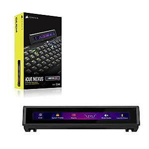 Corsair iCUE NEXUS Companion Touch Screen – 5” Diagonal Screen – 6 Programmable Virtual Macro Buttons – Live System Readouts – iCUE-compatible Device Control – Connect to Keyboard or Standalone Base