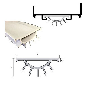 Pemko EV9GR Replacement Gray Vinyl Weatherseal for Door Bottom Door Shoes for 48" Door