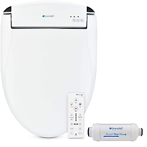 Brondell SE600 Swash Electronic Bidet Toilet Seat for Elongated Toilets and SWF44 Swash Bidet Filter Bundle