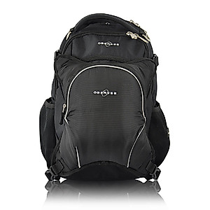 Obersee Oslo Diaper Bag Backpack with Detachable Cooler, Black/Black