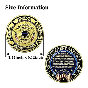 Thin Blue Line Sheriff Challenge Coin Law Enforcement Prayer Police Officer Gift