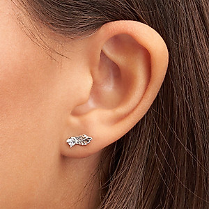 PANDORA Sparkling Angel Wing Stud Earrings - Elegant Earrings for Women - Great Gift for Her - Made with Sterling Silver & Cubic Zirconia