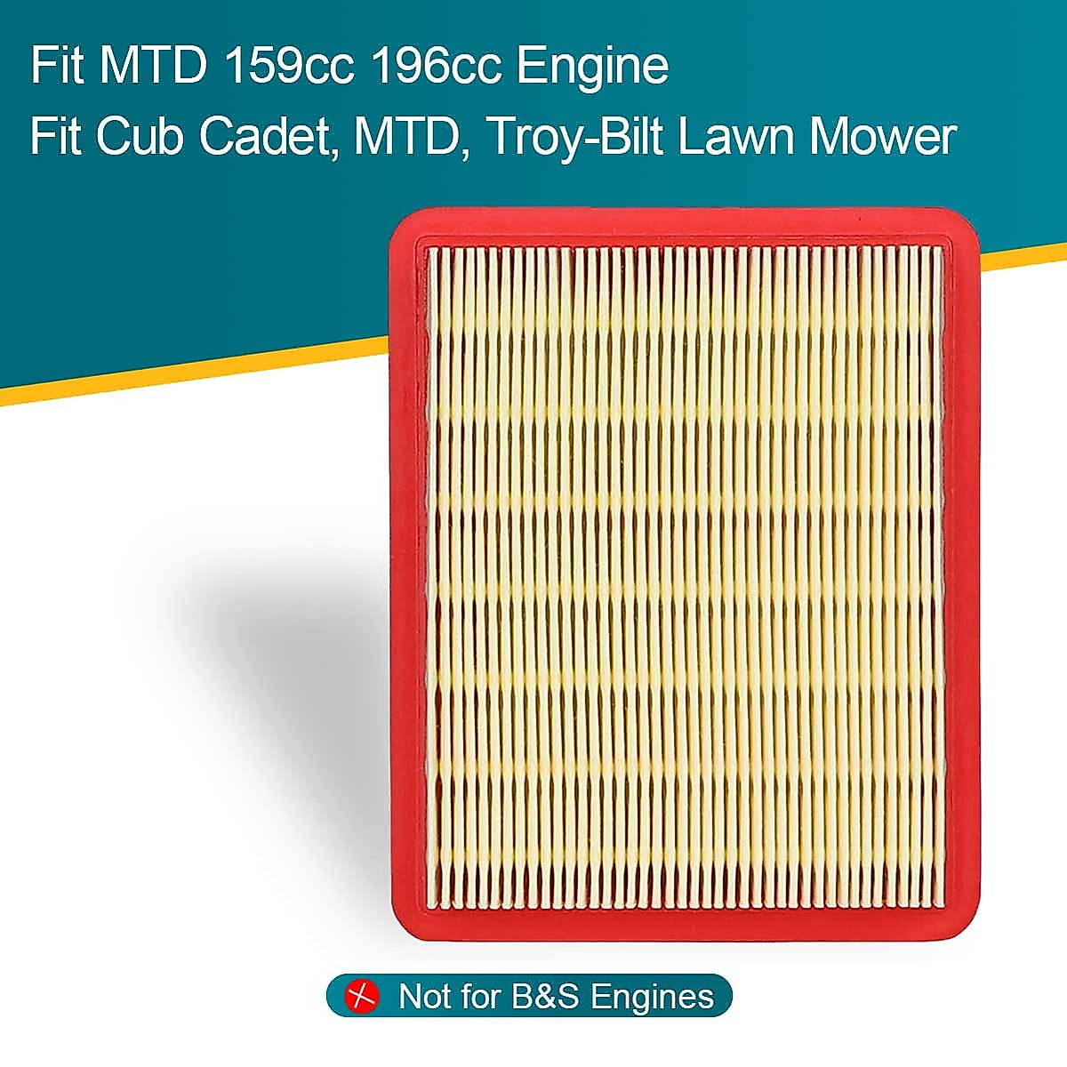 Emmawin 2 Pack 951-15245 Air Filter for Cub Cadet MTD 159cc 196cc Engine Lawn Mower, Replace Air Filter 751-15245