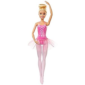 Barbie Ballerina Doll with Ballerina Outfit, Tutu, Sculpted Toe Shoes and Ballet-posed Arms for Ages 3 and Up