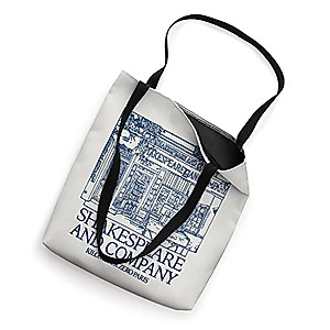 Shakespeare and company, vintage library blue Tote Bag