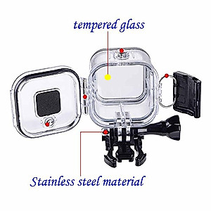 Suptig Replacement Waterproof Case Protective Housing for GoPro Hero Session Hero4 Session Hero5 Session Camera for Underwater Use Water Resistant up to 196ft (60m)