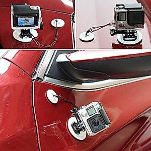 HSU Surf Mounts and Accessories for Ski, Snorkeling, Surfing, Wakeboarding Fitting GoPro Hero 11,10,9,8,7, 6,5,4,3,2, Session, Black, Silver, AKASO Campark, and Other Action Cameras (Surfing Kit)