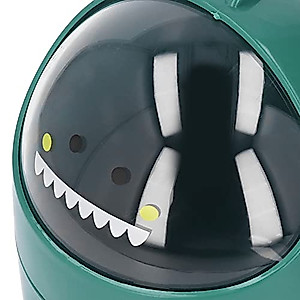 Oumefar Tabletop Trash Can, Large Opening Durable Plastic Baby Dinosaur Wide Application Desktop Trash Can Detachable Design for Home(Green Baby Dinosaur) Home