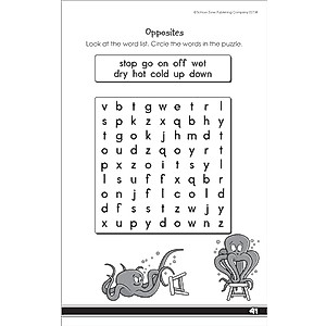 School Zone - My First Word Searches Workbook - Ages 5 to 7, Kindergarten to 1st Grade, Activity Pad, Search & Find, Word Puzzles, and More (School Zone Little Busy Book™ Series)