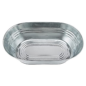 Katai - Galvanized Steel Drinks Bucket - Oval, 5.5 Gallon Rustic Style Drinks Tub, Carry Handles - With Bottle Opener