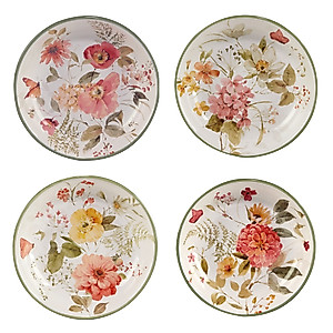 Certified International Nature's Song 38 oz. Soup/Pasta Bowls, Set of 4 Assorted Designs