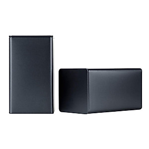 Tianhui Square Tin Can Empty Cube Steel Box Storage Container kit 65mm Series for Treats, Gifts, Favors, Loose Tea, Coffee and Crafts, Black, 3L