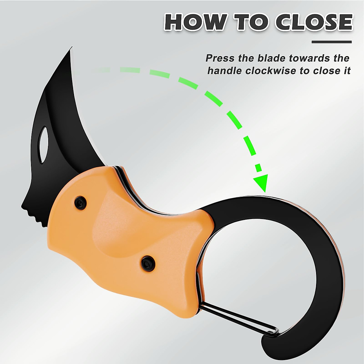 CIZPIROK Mini Pocket Knife Keychain Knife Cute Box Cutter - 3.9 Inch EDC Small Folding Knife, Stocking Stuffers Gifts for Men and Women (Light Orange)