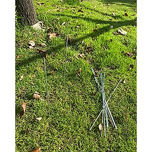 CPTC 10 Pieces Yard Sign Stakes,17" Metal Yard Stakes for Signs