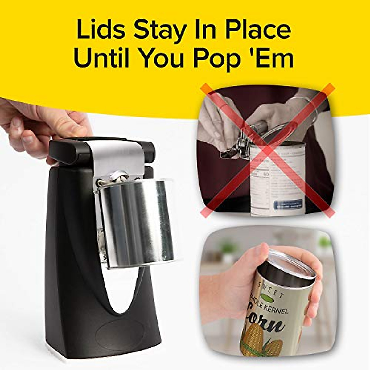 Bulbhead 14636 Original Safety Can Express As Seen On TV by BulbHead - Easy One-Touch Operation - Effortless Electric Can Opener, 9 Inch , Black