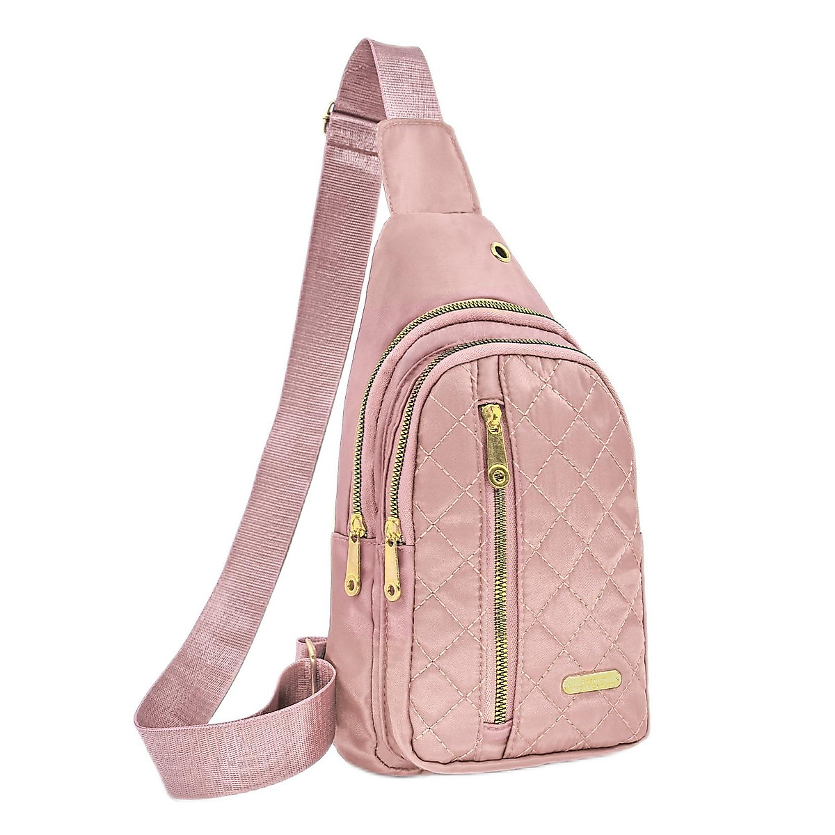 Aisijimo Small Sling Bag For Women Men Casual Crossbody Sling Backpack (Pink)