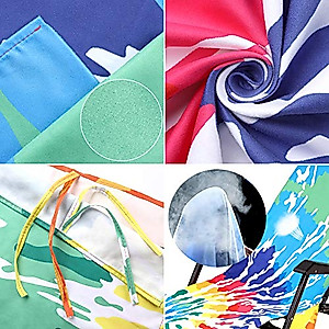 VOCOOL Beach Chair Towel Chaise Lounge Cover with Pockets and Clips Pool Chair Towel for Outdoor Patio Garden(Kaleidoscope)