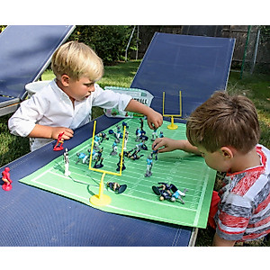 Kaskey Kids Football Guys – Navy/Light Blue Inspires Kids Imaginations with Endless Hours of Creative, Open-Ended Play – Includes 2 Teams & Accessories – 28 Pieces in Every Set!