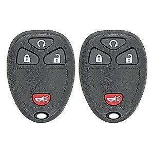 Keyless2Go Replacement for New Keyless Entry with Remote Start Car Key Fob for Select Vehicles with 15114374 KOBGT04A (2 Pack)