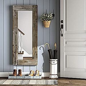 Barnyard Designs Full Length Floor Mirror - Unfinished Wood Leaner Mirror, Large Full Body Rustic Frame, Standing, Leaning or Hanging, Farmhouse Living Room & Bedroom, Natural (24x58 Inch)