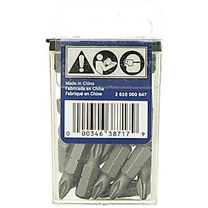 BOSCH P2115TCB 1 In. Impact Tough Phillips Insert Bit, 15-Piece