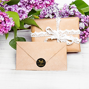 Mr. Pen- Thank You Stickers, 500 pcs, 1”, Thank You Stickers for Packaging, Black Thank You Stickers, Thank You Labels Stickers, Thank You Labels, Thank You Stickers Small Business, Packaging Stickers