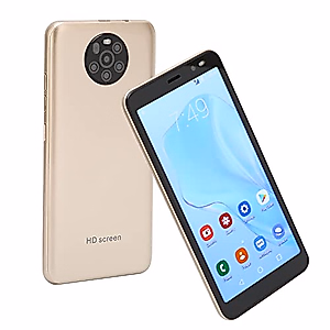 GOWENIC Mate48 Pro Smartphone, Factory Unlocked Smartphone, 5.45 Inch HD Screen Smartphone, Dual Sim Cell Phone Face Recognition Mobile Phone for Android, Fast Processor(Gold)