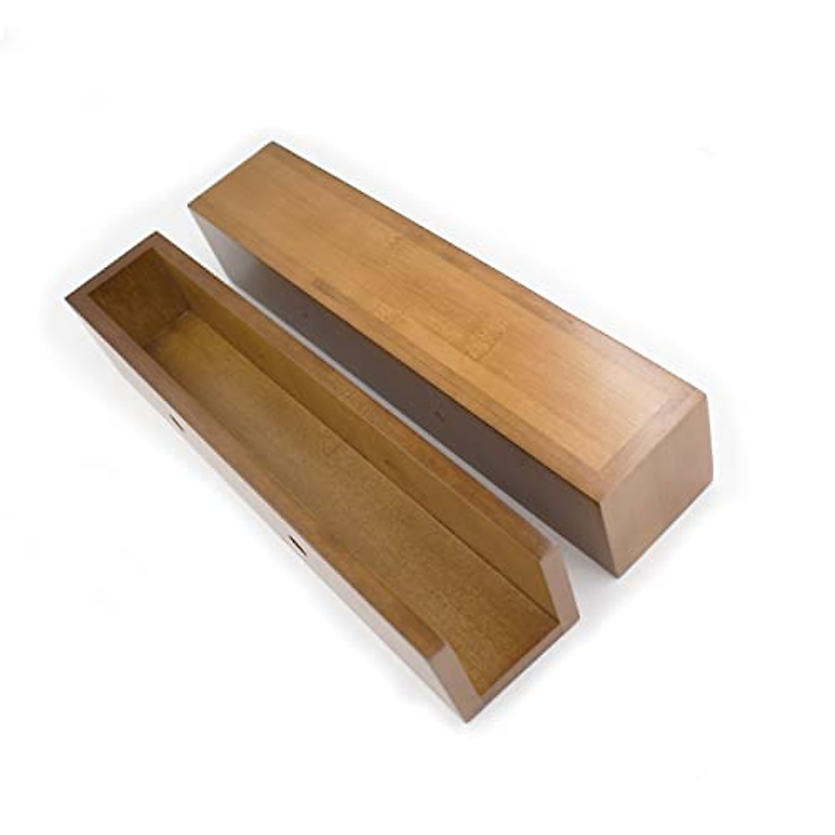 Orisell Bamboo Under Desk Laptop Mount with Screw,Under Desk Laptop Holder,Real Hardwood (Brow-Long)