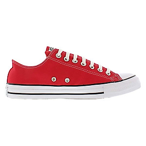 Converse Low TOP RED Chuck Taylor Sneakers, Red, 11 Women/9 Men