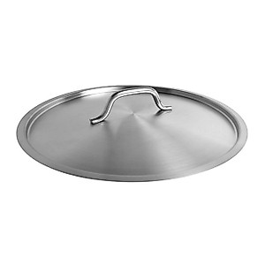 TrueCraftware- 32 qt. Stainless Steel Stock Pot Lid 15" Diameter x 1/2" Thickness- Heavy Duty Stock Pot Cover Stew Pot Simmering Pot Soup Pot Lid for Soup Pasta Vegetable Oven Safe & NSF Certified