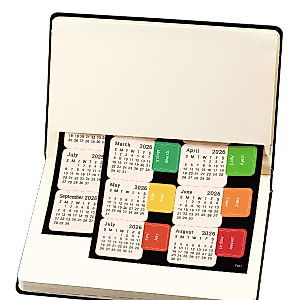 2023 Planner - 18-Months Weekly Monthly Planner 2023, January 2023 - June 2024, 5.75" x 8.25", Saffiano Leather with Thick Paper, Back Pocket with 32 Notes Pages - Black