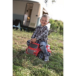 VARUN Big Spielwarenfabrik 800055815 Big Power-Worker Maxi Fire Truck Toy Car with Water Sprayer Tyres Soft Material Red for Children from 2 Years